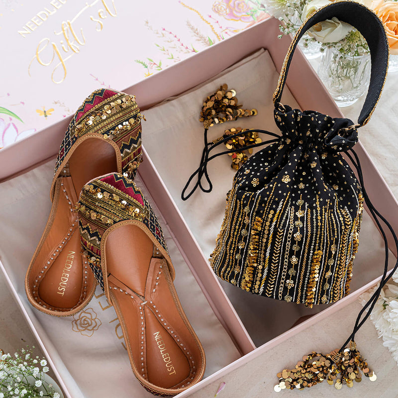 Needledust: Leather Juttis | Traditional Ethnic Jutti for Women